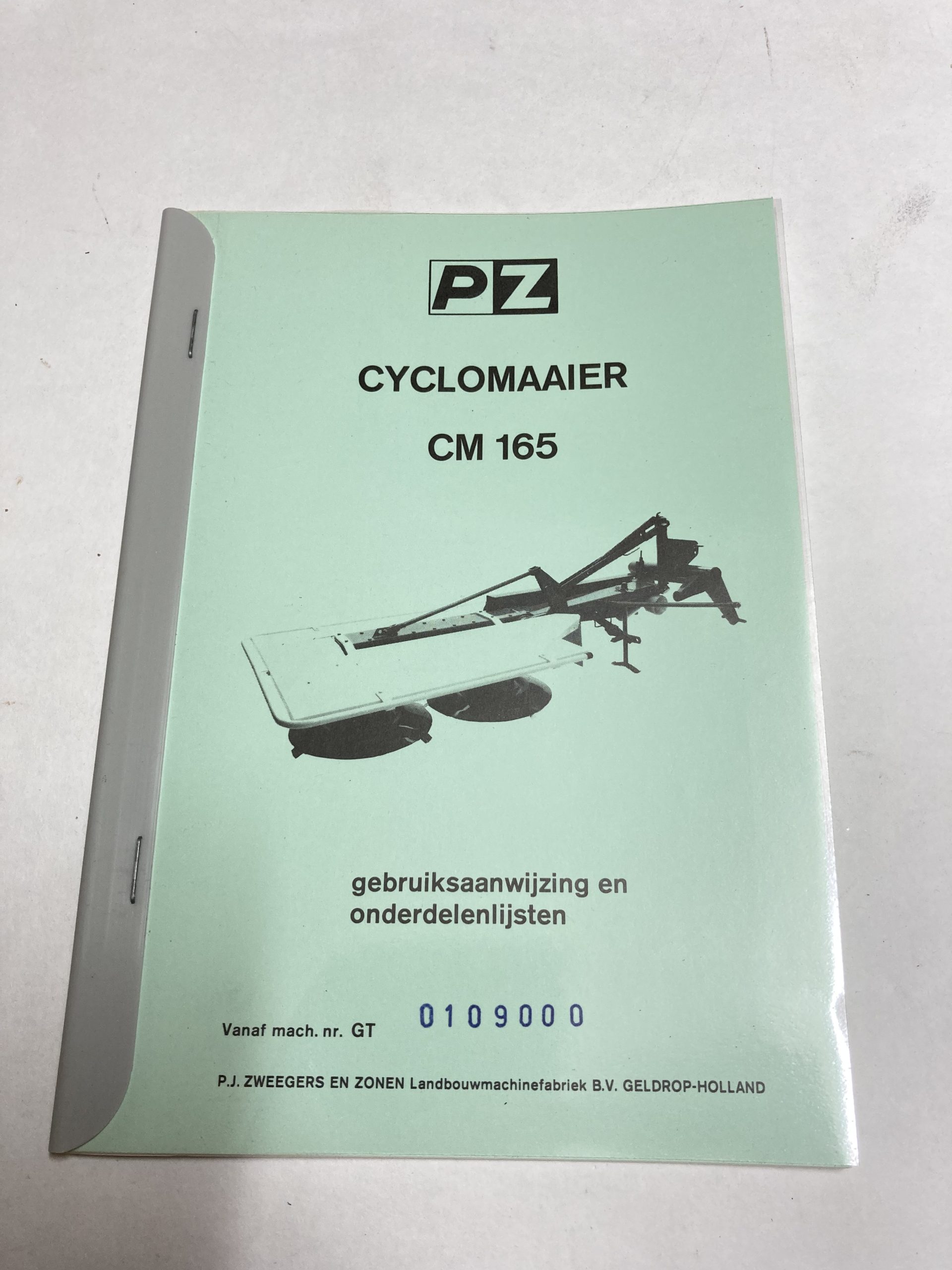 PZ cyclomaaier 165 handleiding - demokertechniek.nl